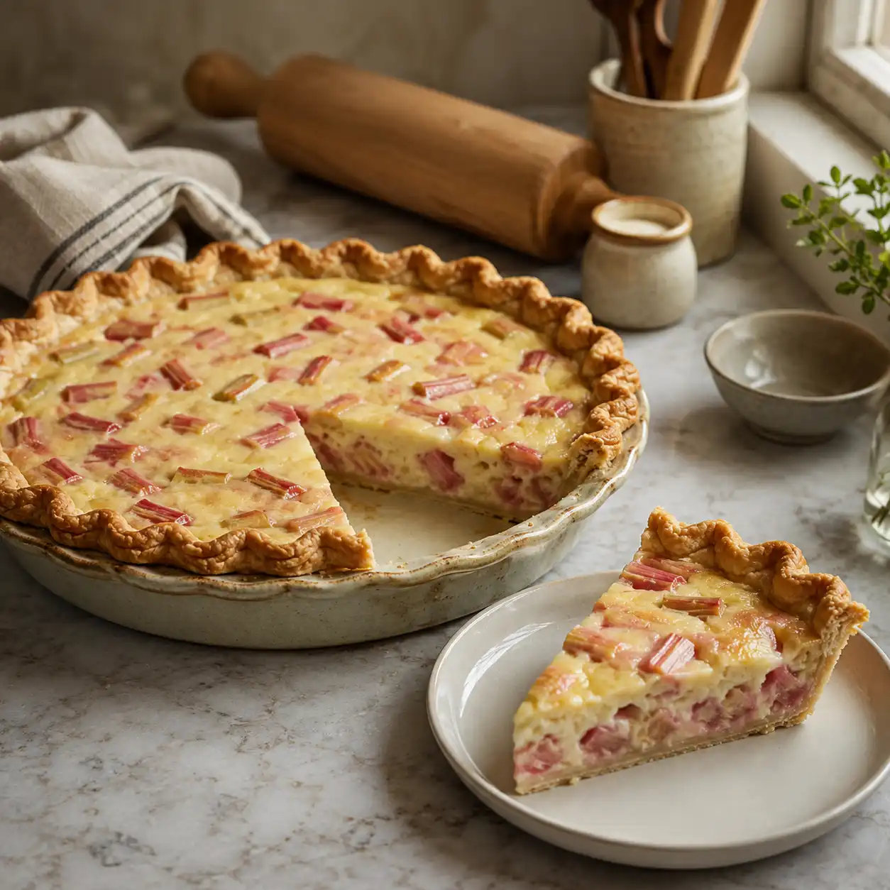 The Best Rhubarb Custard Pie Recipe: Sweet & Tart Spring
